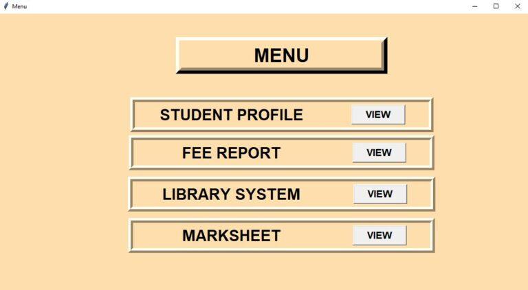 Student Management System Project In Python Using Database