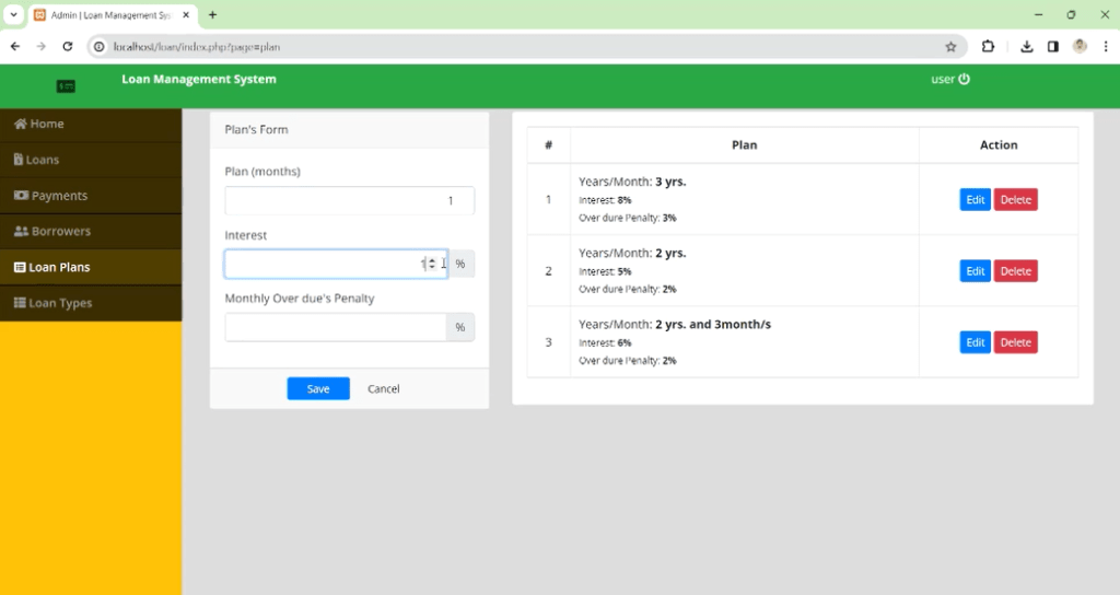Online Loan Management System Project In PHP & MySQL