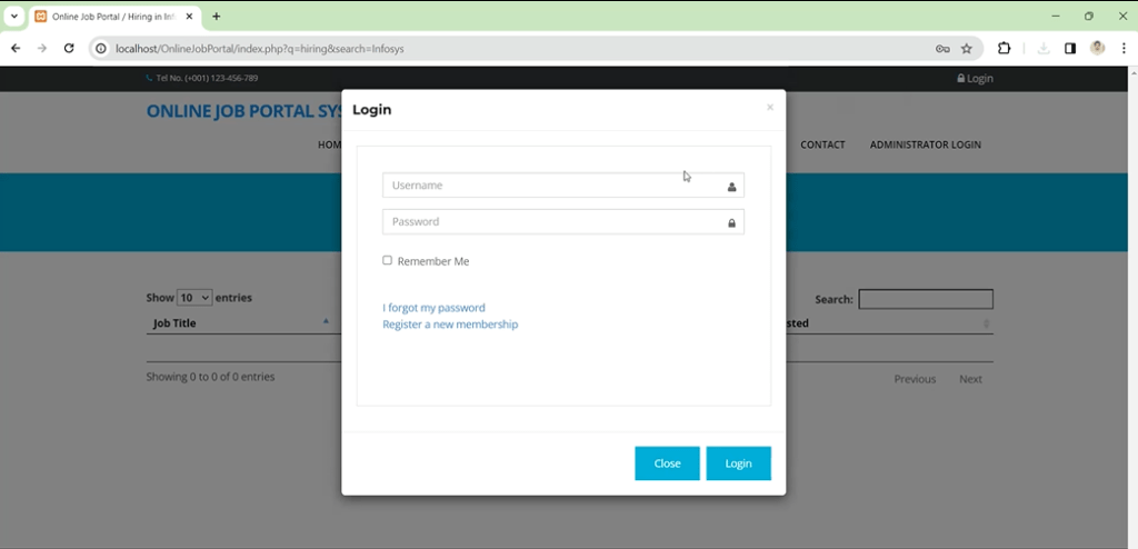 Online Job Portal Management System Project In PHP & MySQL
